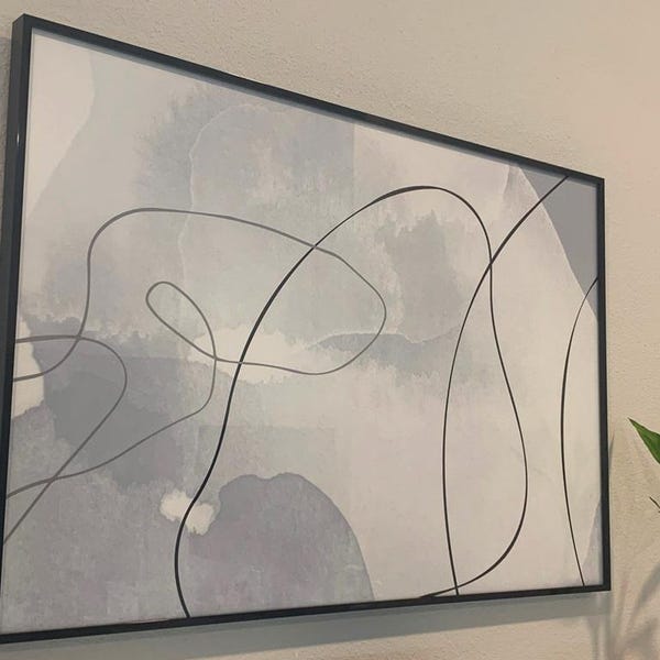 Minimalist Modern Line Abstract Art, Printable Gallery Set of 3 Prints ...