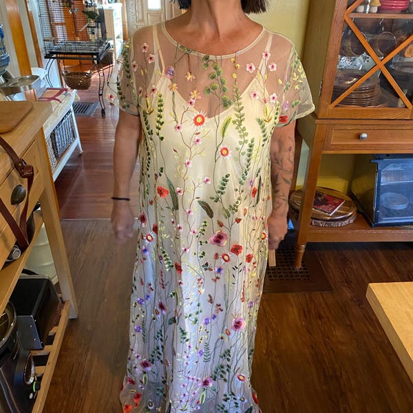 English Meadow Embroidered Dress - Etsy UK