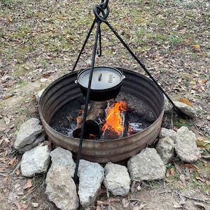 HAND FORGED Campfire Squirrel Cooker Fire Irons - Etsy