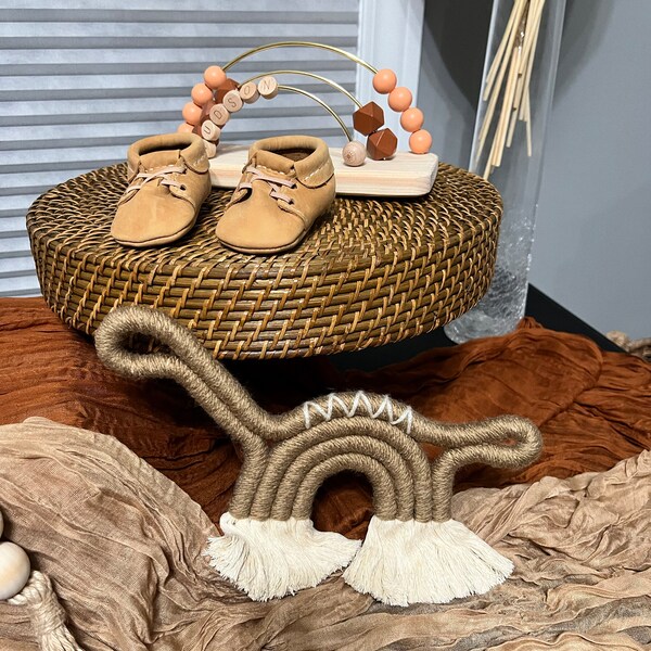 Halloween Macrame Rainbow Ghost and Pumpkin Shelf Sitters, Individual ...