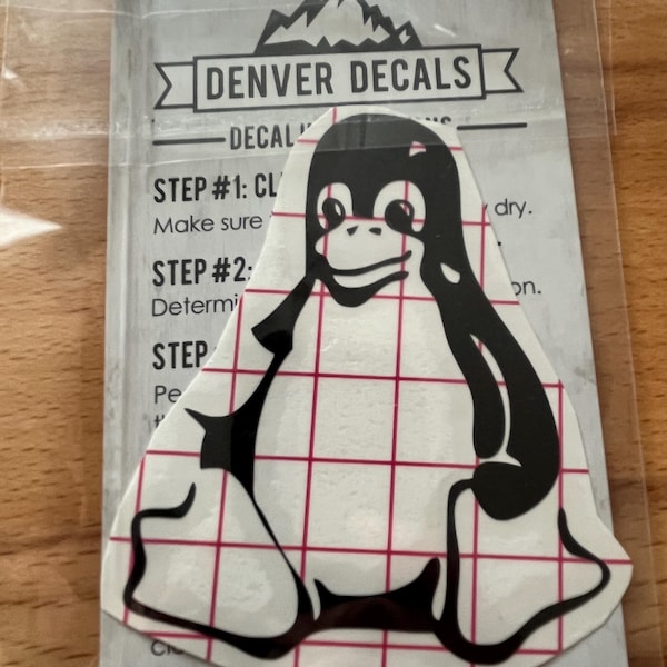 Penguin Bites the Apple MacBook Sticker Linux Tux Decal - Fits Both Old ...