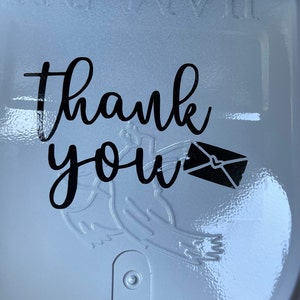 Thank You Decal Thank You Sticker Thank You Mail Box Decal - Etsy