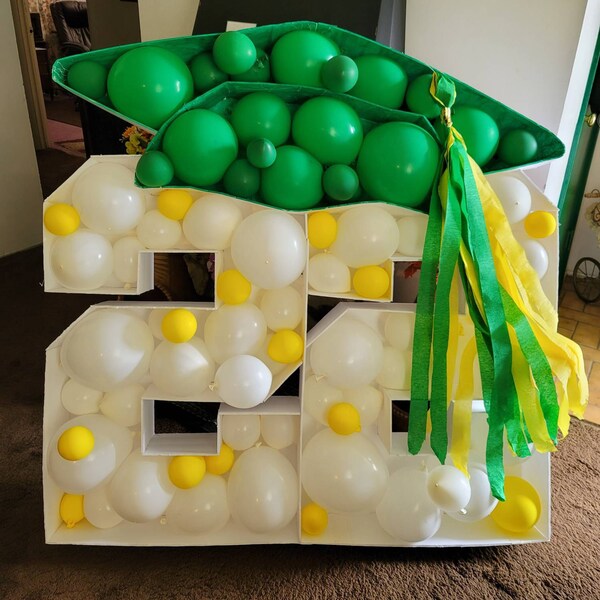 1ft-6ft Mosaic 23 Graduation Hat From Balloons PDF Files - Etsy