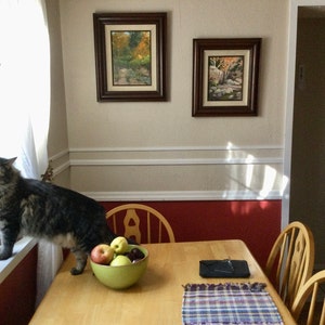 Handwoven Machine Washable Rag Rug Placemats in Warm Rust, Grey, and ...