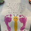Mother's Day Butterfly Footprint Craft, Printable Footprint Art ...