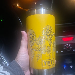 30oz 360 Bold Floral Design Laser Engraved on Yeti Tumbler - Etsy