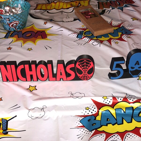 Personalized Superhero Name Plate, Avengers Desk Plate, Marvel Comics ...