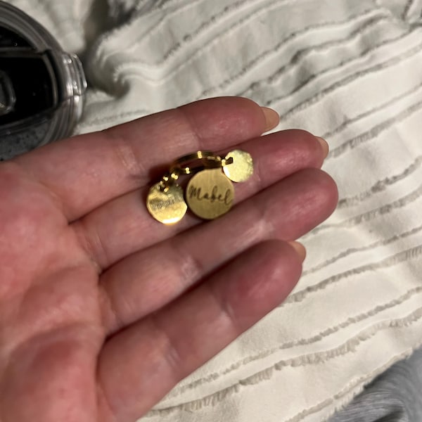 12mm Custom Tiny Tag, Small Pet Tag, Dog Tag, Puppy Tag, Kitten Tag ...