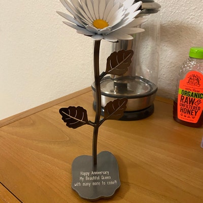 Metal Daisy Iron Anniversary 6th Anniversary Hand Forged Wrought Iron ...