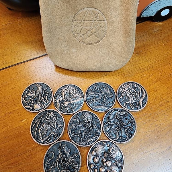 The Myth of Cthulhu Collectible Metal Coins 18 Lovecraftian Deities ...