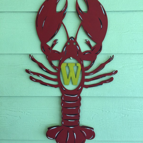 Crawfish - 01656C- Monogram, Any Letter, Laser Cutout, Your Initial ...
