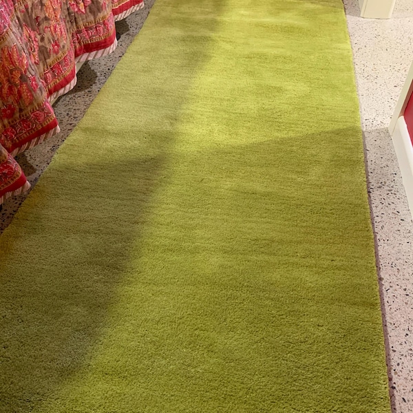 Deep Green Golf Course Low High Texture Hand Tufted Abstract Wool Rugs ...