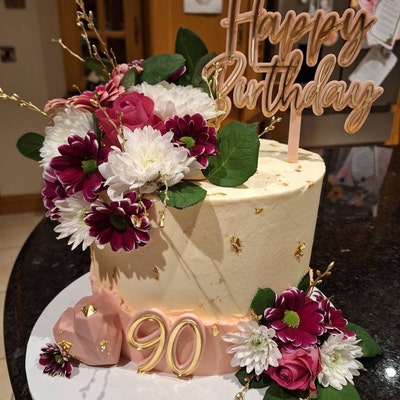 Personalised Double Layer Topper Swirly Style, Wedding Cake Topper ...