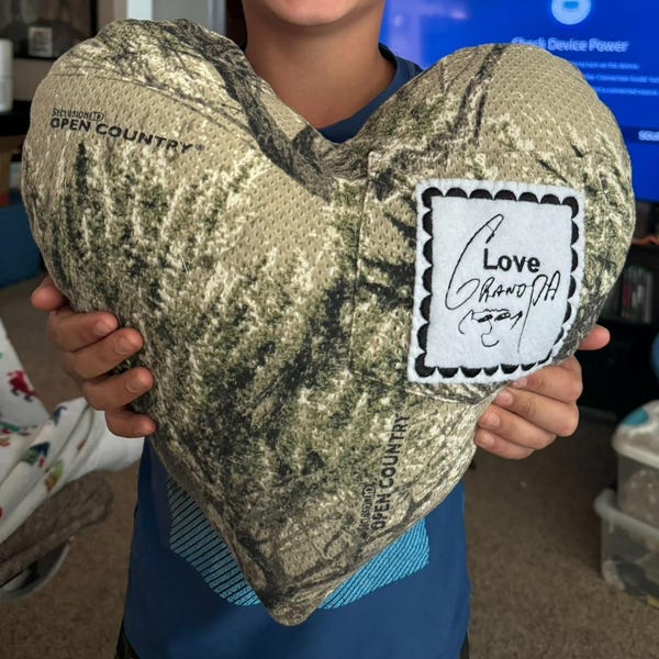 Heart Shaped Memory Pillow Made From a Loved Ones Shirt - Etsy