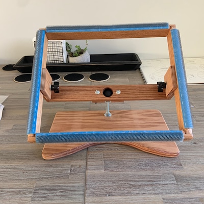 STAINED Swivel Rug Hooking Lap Frame 11x14 Inside Hooking - Etsy