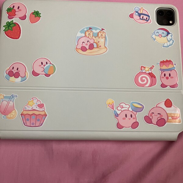 Baking With Kirby A6 Vinyl Sticker Sheet Strawberry Stickers Poyo Cute ...