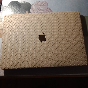 Woven Leather Milky Beige Hard Case Cover for MacBook Air 13 MacBook ...
