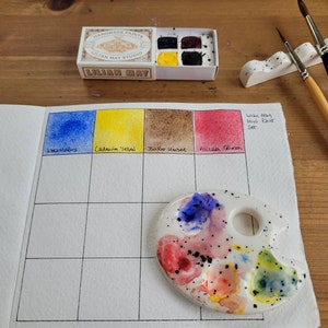 Palette and Matchbox Paint Set, Plastic-free, Handmade Art Supplies ...
