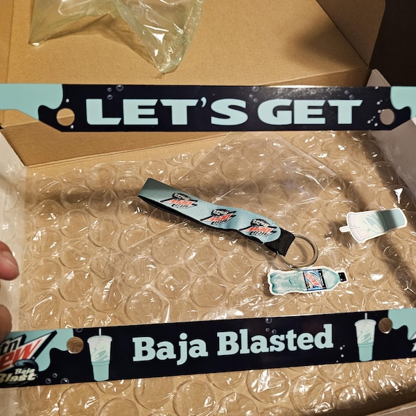 Baja Blast Themed License Plate Frame and Car Accessories Set - Etsy