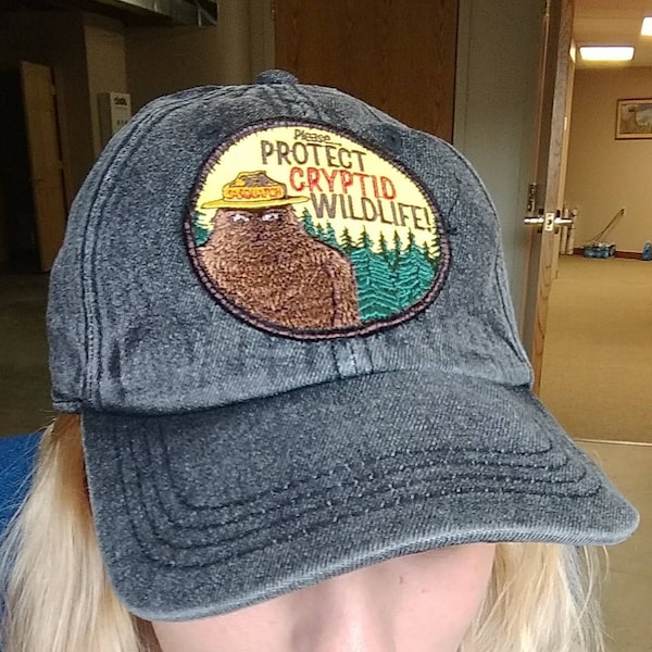 Cryptid PSA Patch - Cryptozoology Tracking Society Bigfoot Sasquatch Badge NPS Smokey the Bear ...