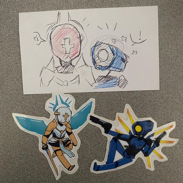 ULTRAKILL Character Stickers V1, V2, Ferryman, Gabriel, Earthmover - Etsy