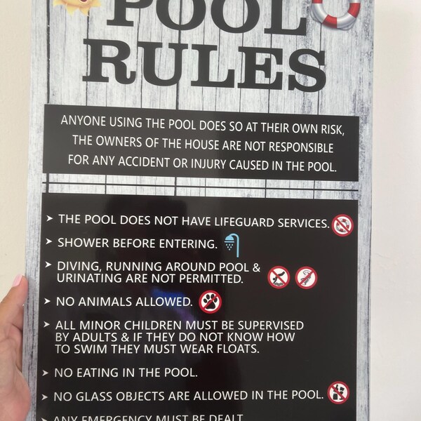 Buy Swimming Pool Personalized Metal Hanging Sign Your Name Hanging ...