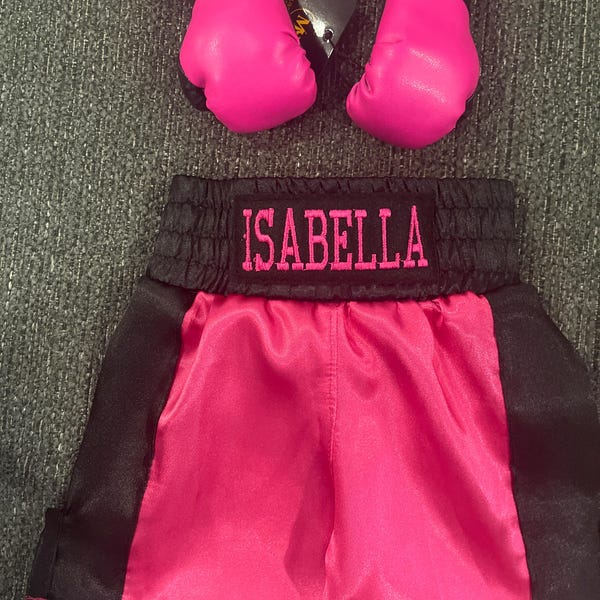 Newborn Knockout Boxing Set: Prop Baby Boxing Ring Personalized Robe ...