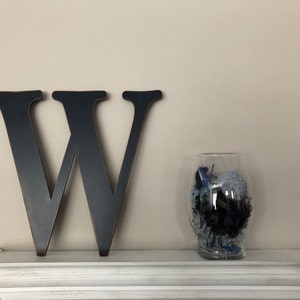 Metal Letter W 8, 12, 16, 22, 30 or 35 Tall Handmade Metal Wall Art ...