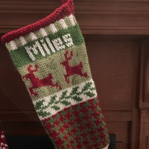 Knit Christmas Stocking Pattern, Fair Isle Stocking Pattern, Knitted ...