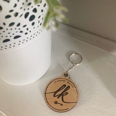 Custom Logo Keychain, Laser Engraved Wood Keychain, Personalized ...