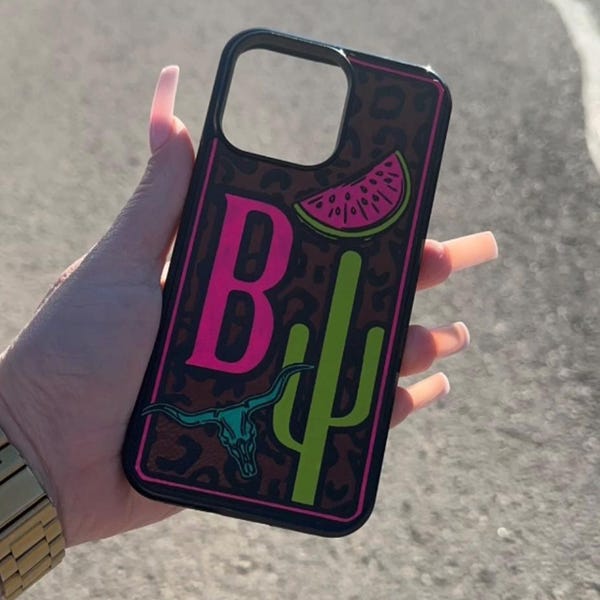 Western CUSTOM Painted Phone Case - Etsy