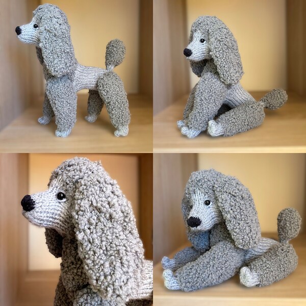 Poodle Puppy Knitting Pattern. Little Knitted Realistic Dog Step by ...