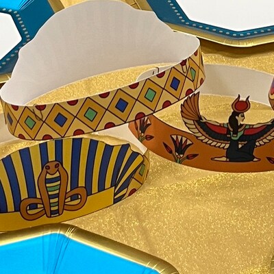 African Safari Animals Paper Crowns Giraffe Hippo Hyena Lion Zebra ...