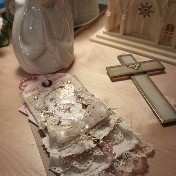 Vintage Christmas Angel, Angel Gift Tag, Mixed Media Angel Tag ...
