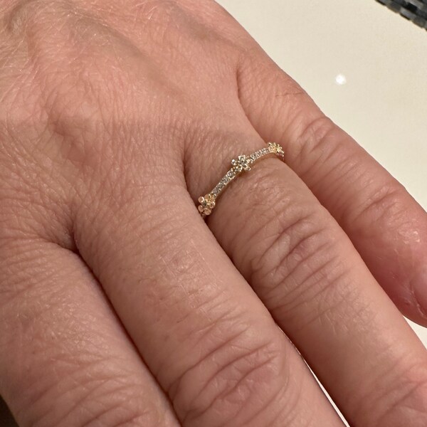 14K Solid Gold 2 Tone Ring, 925 Sterling Silver 2 Tone Ring, Solid Gold Stoneless Ring ...