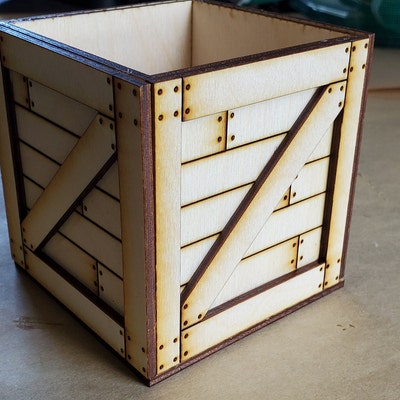 Shipping Crate Laser Cut Digital Files for Laser Cutting Hobby Vector ...