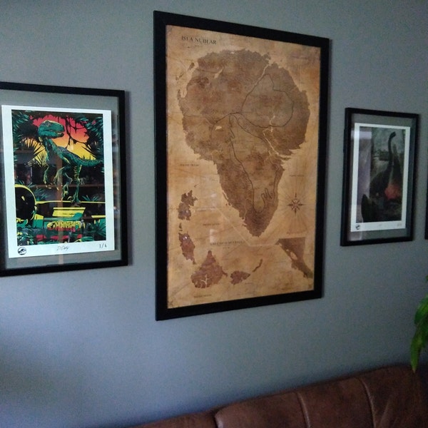 Jurassic Park Map Poster - Dinosaur Decor - Isla Nublar Map - the Lost ...