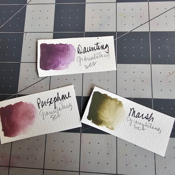 Handmade Earthy Granulating Watercolor Set – “garden” | 6 Super ...