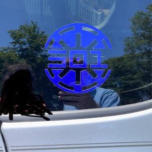 Star Wars 501st Legion Emblem METALLIC Blue or White Permanent Vinyl ...