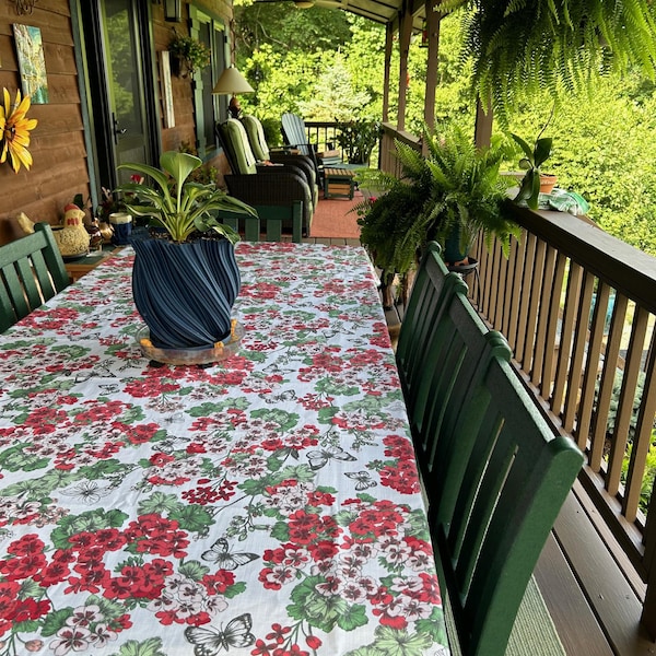 Elastic Fitted Indoor & Outdoor Stain-proof French Coated Tablecloth ...