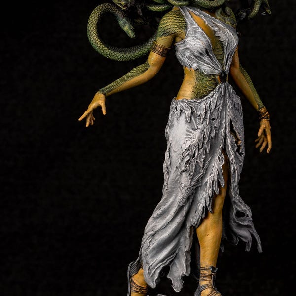 Medusa the Gorgon Standalone 8K D&d/pathfinder 75mm 140mm Miniature ...