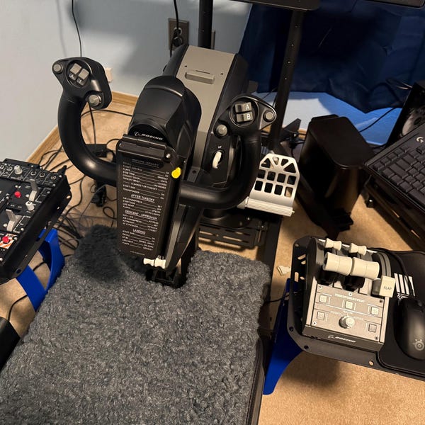 737 Type Checklist and Clipboard for Thrustmaster TCA Yoke Boeing ...