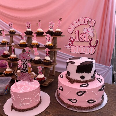 Rodeo Cake Topper My First Rodeo Cake Topper Birthday Cake Topper Cake ...