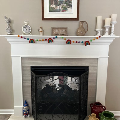 Bright Bumble Bee Garland Gold Yellows White Felt Ball Honey Bee Banner ...