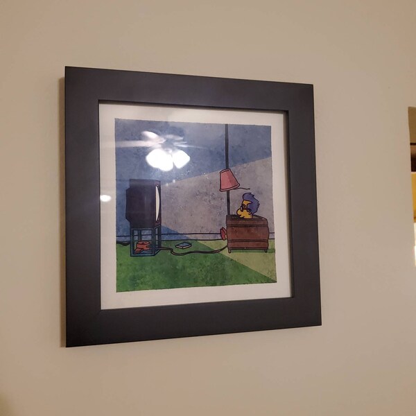 The Simpsons Thrillhouse Watercolour Print, Scenic Simpsons, Milhouse ...