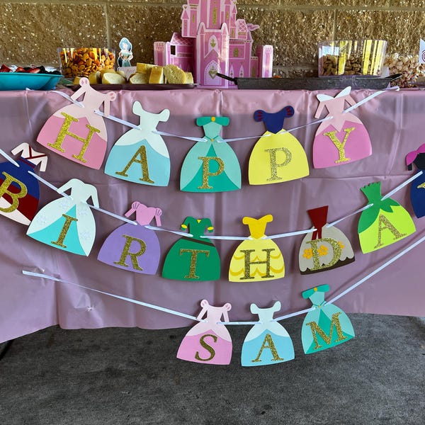 Princess Banner, Princess Dress Banner, Paper Princess Dress, Princess ...