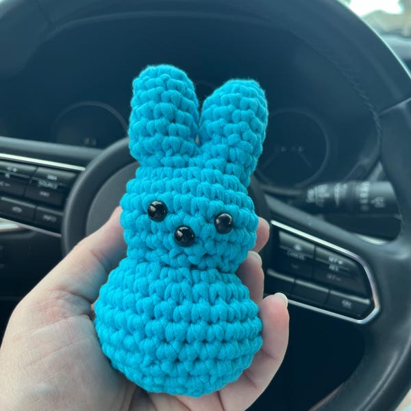 No Sew Easter Peep Bunny Crochet Pattern - Free Keychain Peep Pattern ...