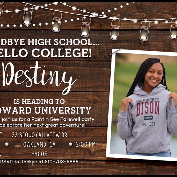 College Graduation Party Invitation Template (digital Download) - Etsy