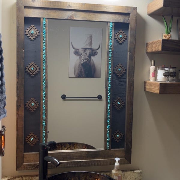 Western Style Mirror / Western Decor / Western Home - Etsy