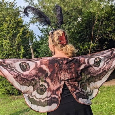 Moth Butterfly Cape Emperor Moth Cloak Dance Wings Costume Short Small ...